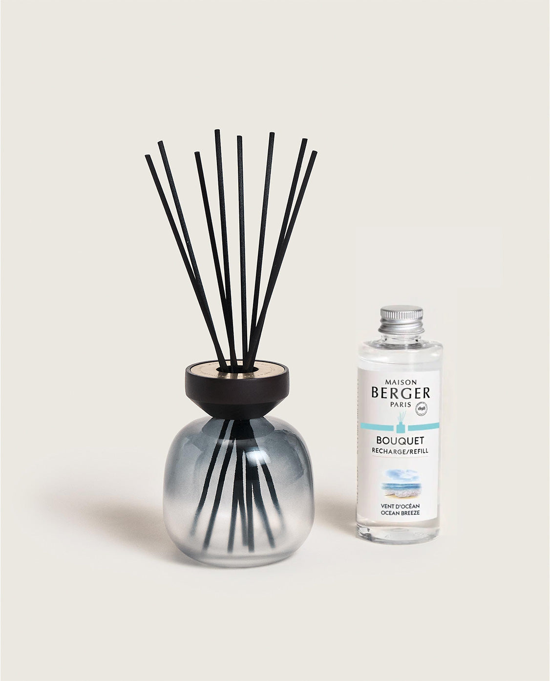 Wood Black/Frosted White Reed Diffuser with Ocean Breeze – OFFICIAL ...
